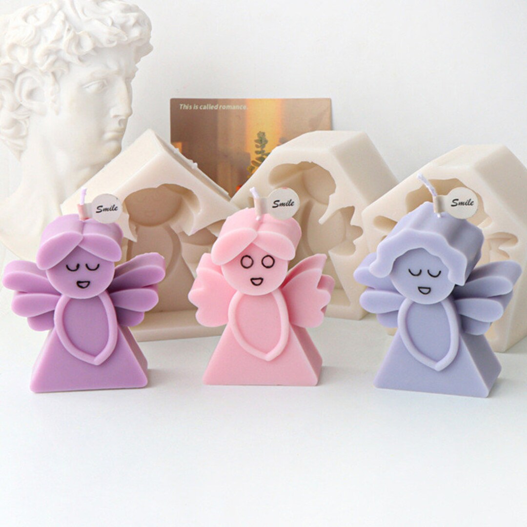 3 Styles Angel Silicone Mold-girl Boy Angel Candle Mold-cartoon Angel ...