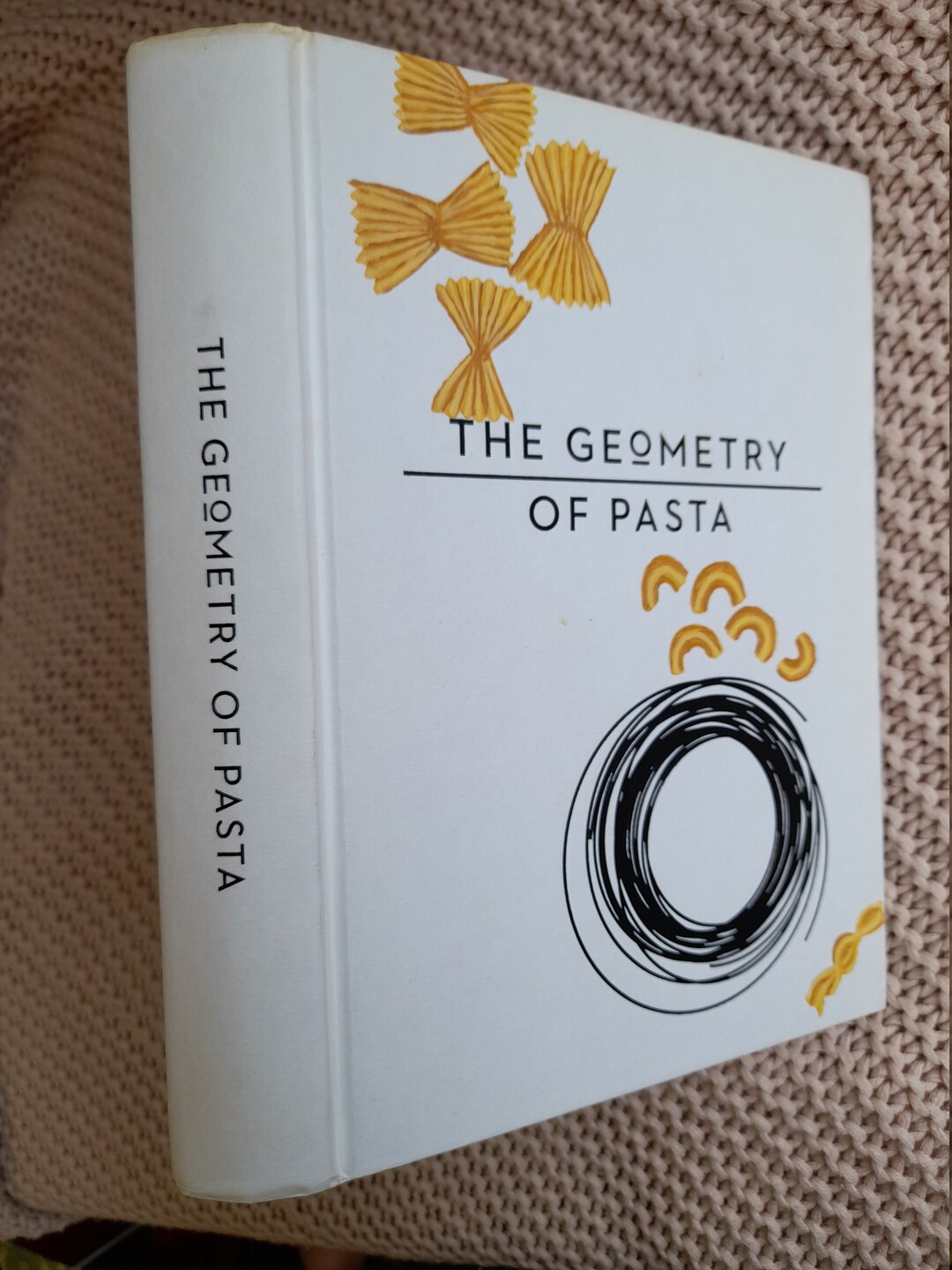 Hand Painted Book Cover the Geometry of Pasta by Caz Hildebrand and ...