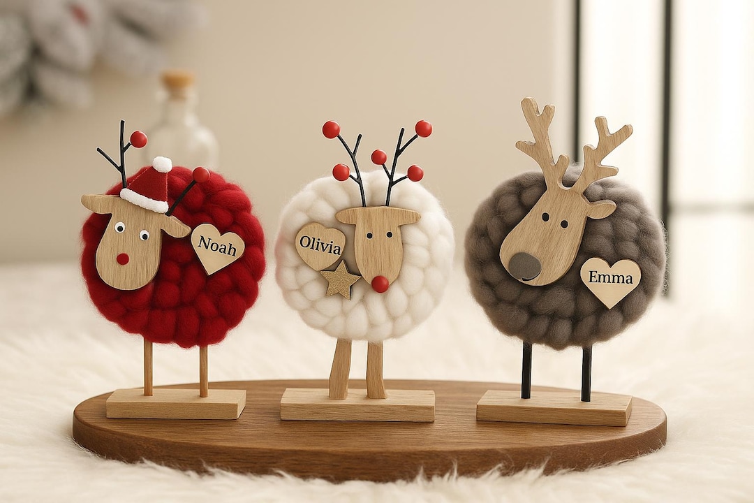 Custom Family Personalized Name Reindeer Deco, Gift for Family, Friends ...
