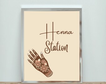 Henna Station Sign - Etsy