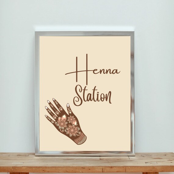 Henna Station Sign . Mehandi Sign for Guest Sangeet Party. | Etsy