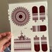 Instant Henna Tattoo Sticker Waterproof Red Fake Mehendi Sticker ...