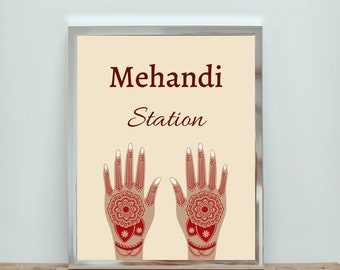 Henna Station Sign - Etsy