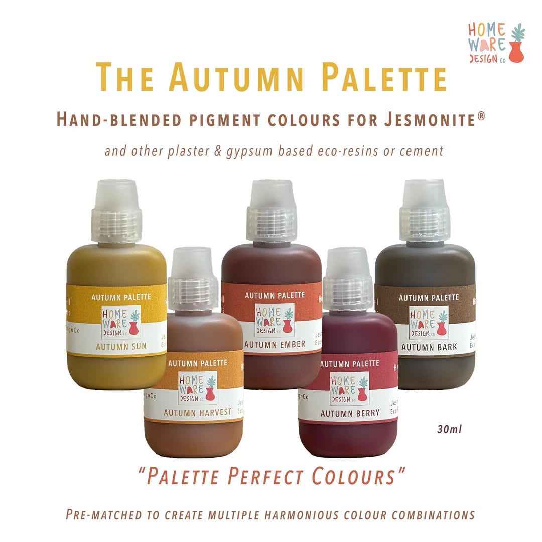 AUTUMN PALETTE PIGMENTS – Hand-blended Pigment Colours for Jesmonite ...