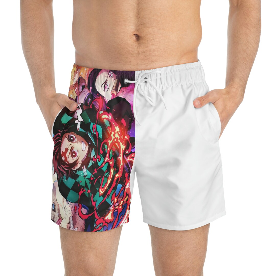Demon Slayer Kimetsu No Yaiba Anime Swim Trunks - Etsy