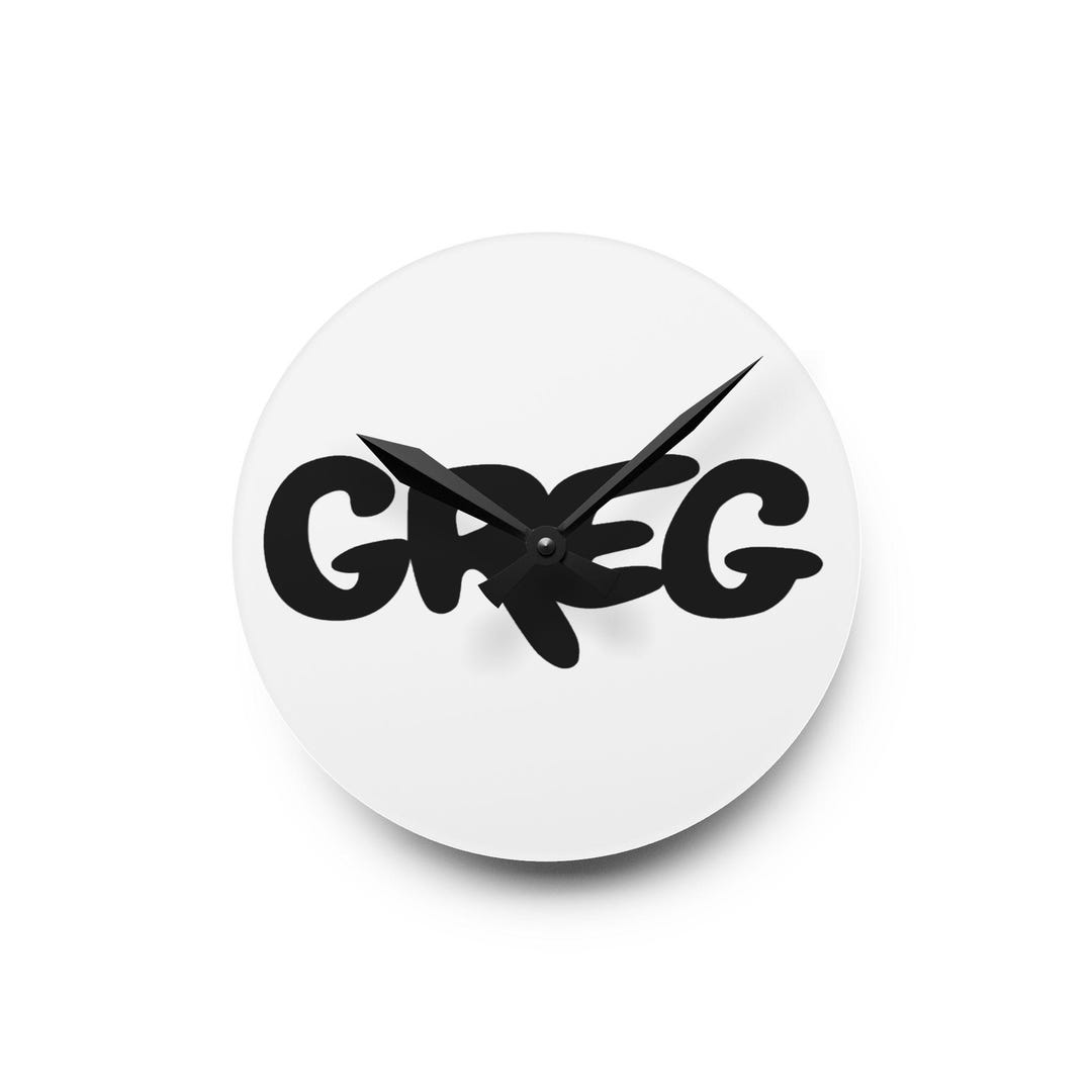 Danny Gonzalez GREG Acrylic Wall Clock - Etsy