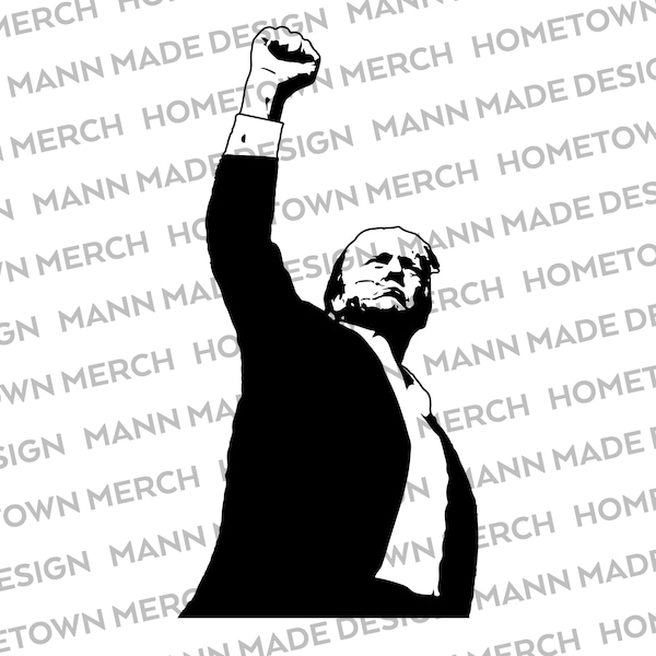 Trump Black and White Png - Etsy