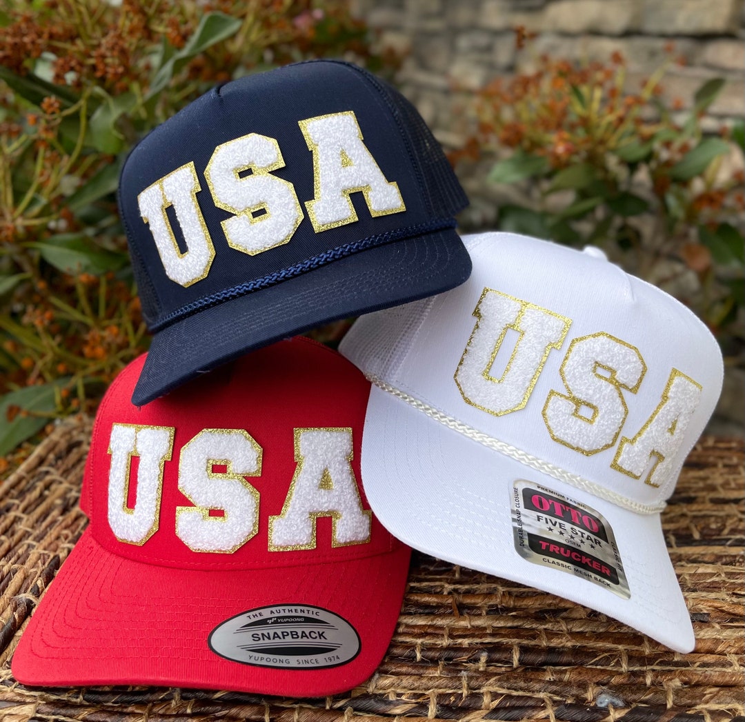 Women's and Kids USA Trucker Hat Women's America Hat - Etsy
