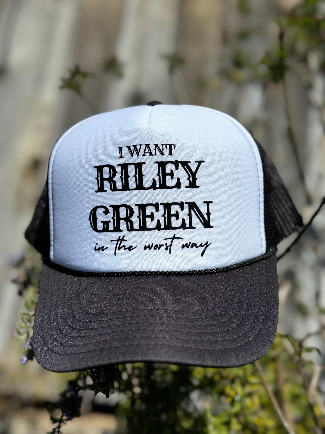 I Want Riley Green Hat | Country Music Trucker Hat | Funny Foam Cap ...