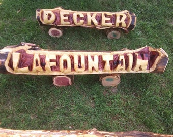 Chainsaw Name Log - Etsy