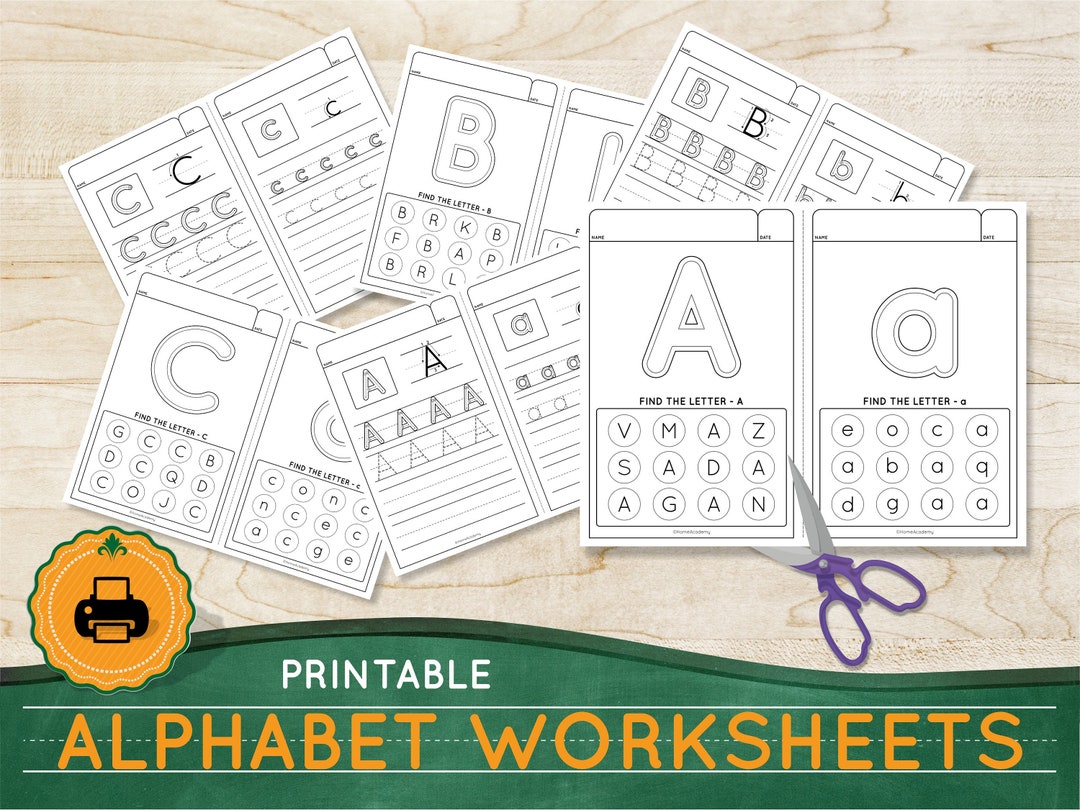 Rastreo del ALFABETO Hojas de trabajo imprimibles para la carpeta de ...