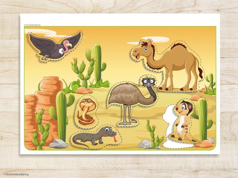 ANIMALS Printable Toddler Learning Toy Homeschool Busy Book Montessori ...