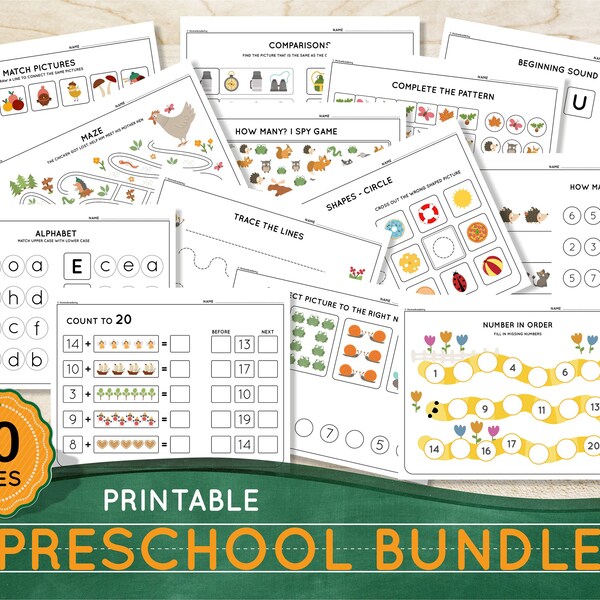 Math Worksheets - Etsy