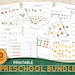 50 Printable Worksheets BUNDLE Alphabet, Shapes, Math and Other Fun ...