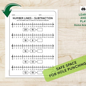 Printable Math Worksheets 0-20 SUBTRACTION Counting Activities - Etsy