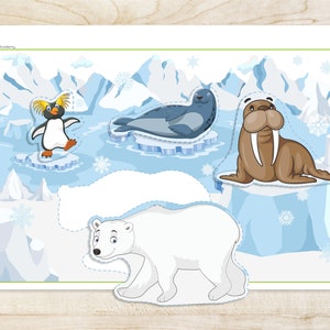 ANIMALS Printable Toddler Learning Toy Homeschool Busy Book Montessori ...