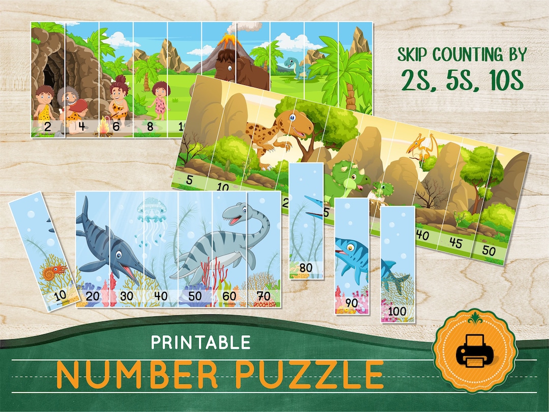 Printable Busy Puzzle Skip Counting 2s 5s 10s Homeschool Printables ...