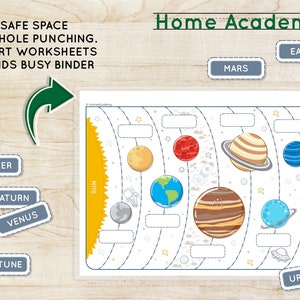 Printable Solar System Worksheets Moon Phases Outer Space Activity ...