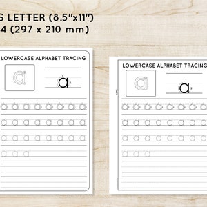 Printable 26 LOWERCASE Tracing Alphabet Worksheets - Etsy UK