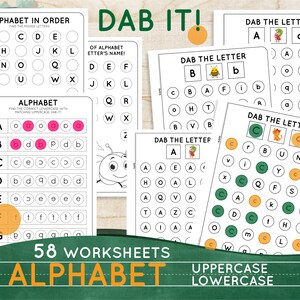 ALPHABET DAB IT Lettering Worksheets Preschool Printables Preschool ...
