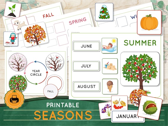 Seasons Preschool Booklet Printable The Best Months And Seasons Books