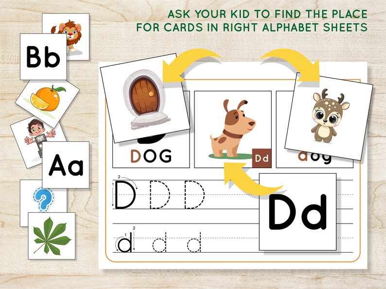ALPHABET Worksheets Printable Toddler Learning Toy Kindergarten Busy ...