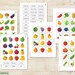 VEGETABLES and FRUITS Matching Game Preschool Worksheets Printable ...