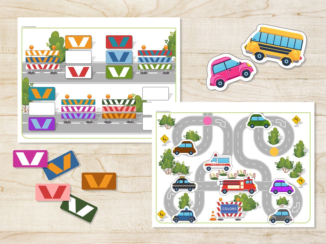 CARS Busy Book Toddler Learning Toy Printable Homeschool | Etsy