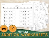 Printable ADDITION Worksheets Counting Activities for Kids - Etsy