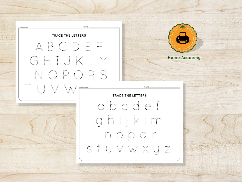 Printable ALPHABET Worksheets for Kids Homeschool Learning Binder Dab ...