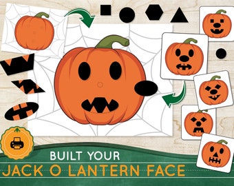 Jack-o-lantern Shapes Printable Activity Halloween Activity - Etsy