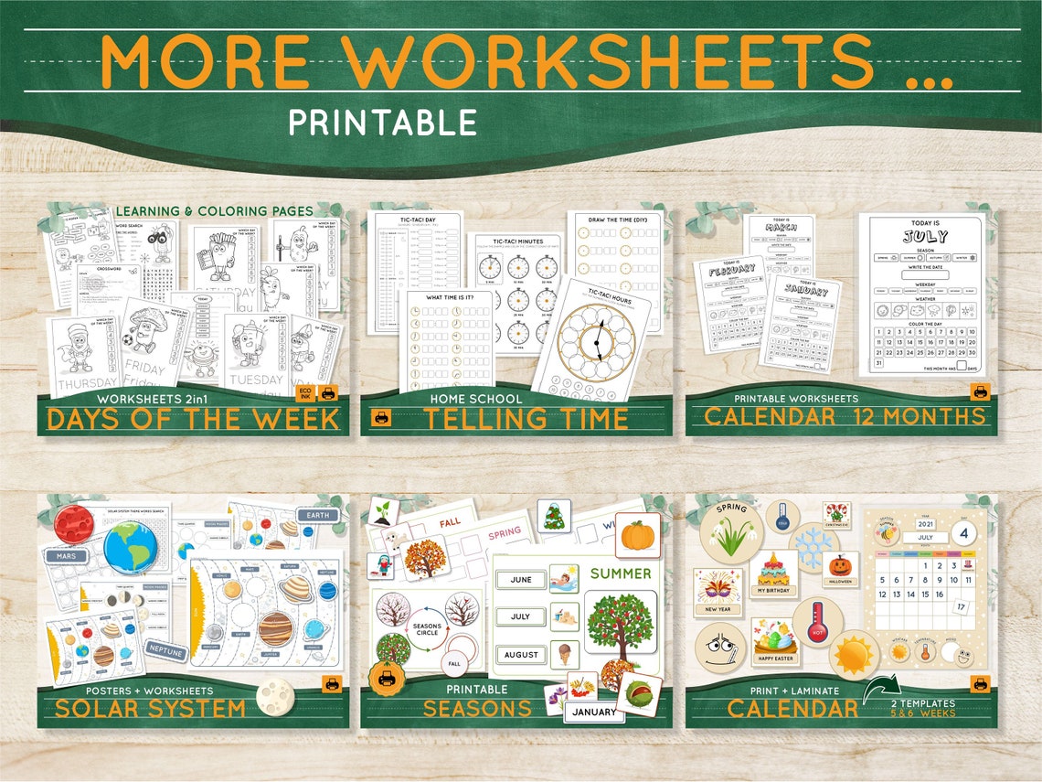 Printable CALENDAR 2024 Traceable Calendar Homeschool Morning Binder ...