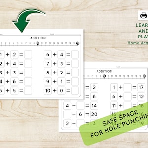 Printable ADDITION Worksheets Counting Activities for Kids Homeschool ...