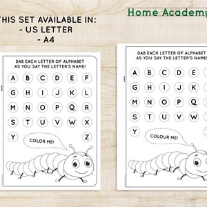 ALPHABET DAB IT Lettering Worksheets Preschool Printables Preschool ...