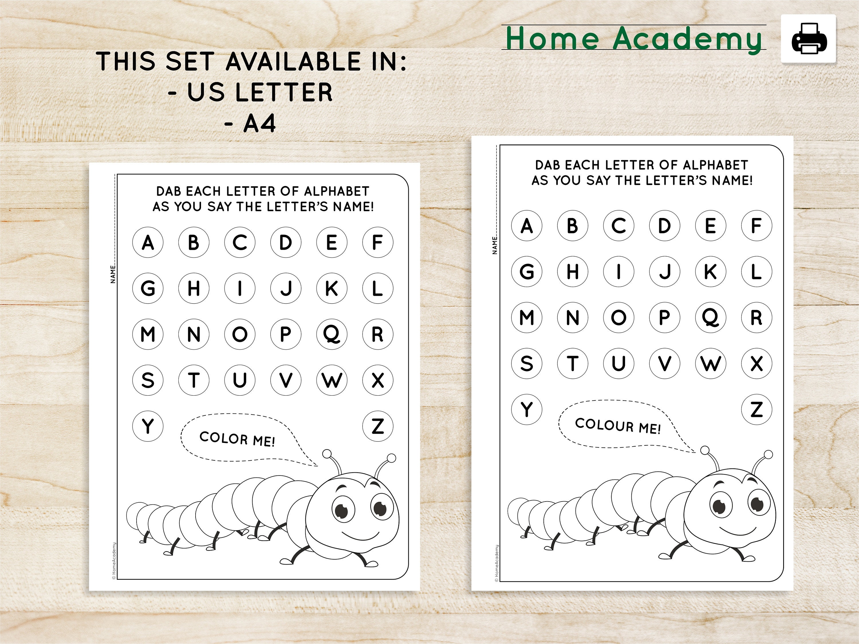 ALPHABET DAB IT Lettering Worksheets Preschool Printables Preschool ...