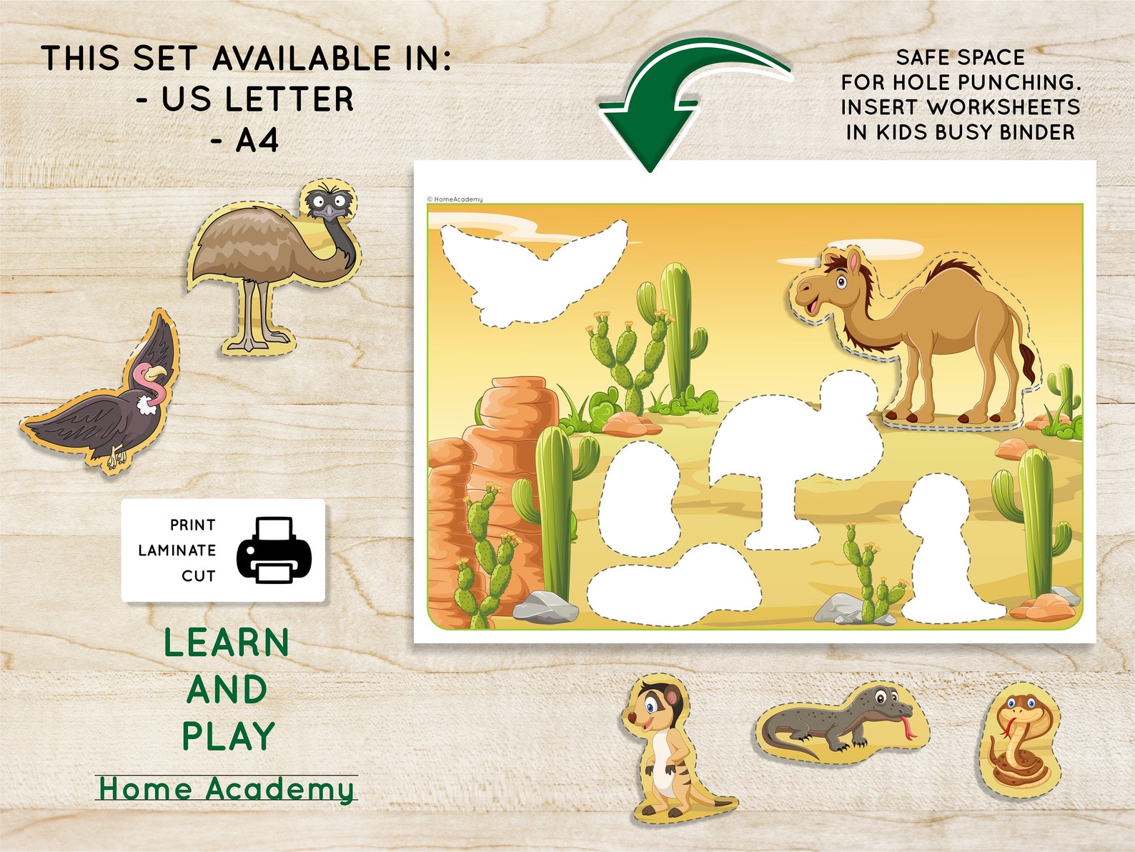 ANIMALS Printable Toddler Learning Toy Homeschool Busy Book Montessori ...