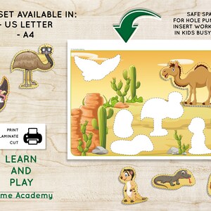 ANIMALS Printable Toddler Learning Toy Homeschool Busy Book Montessori ...