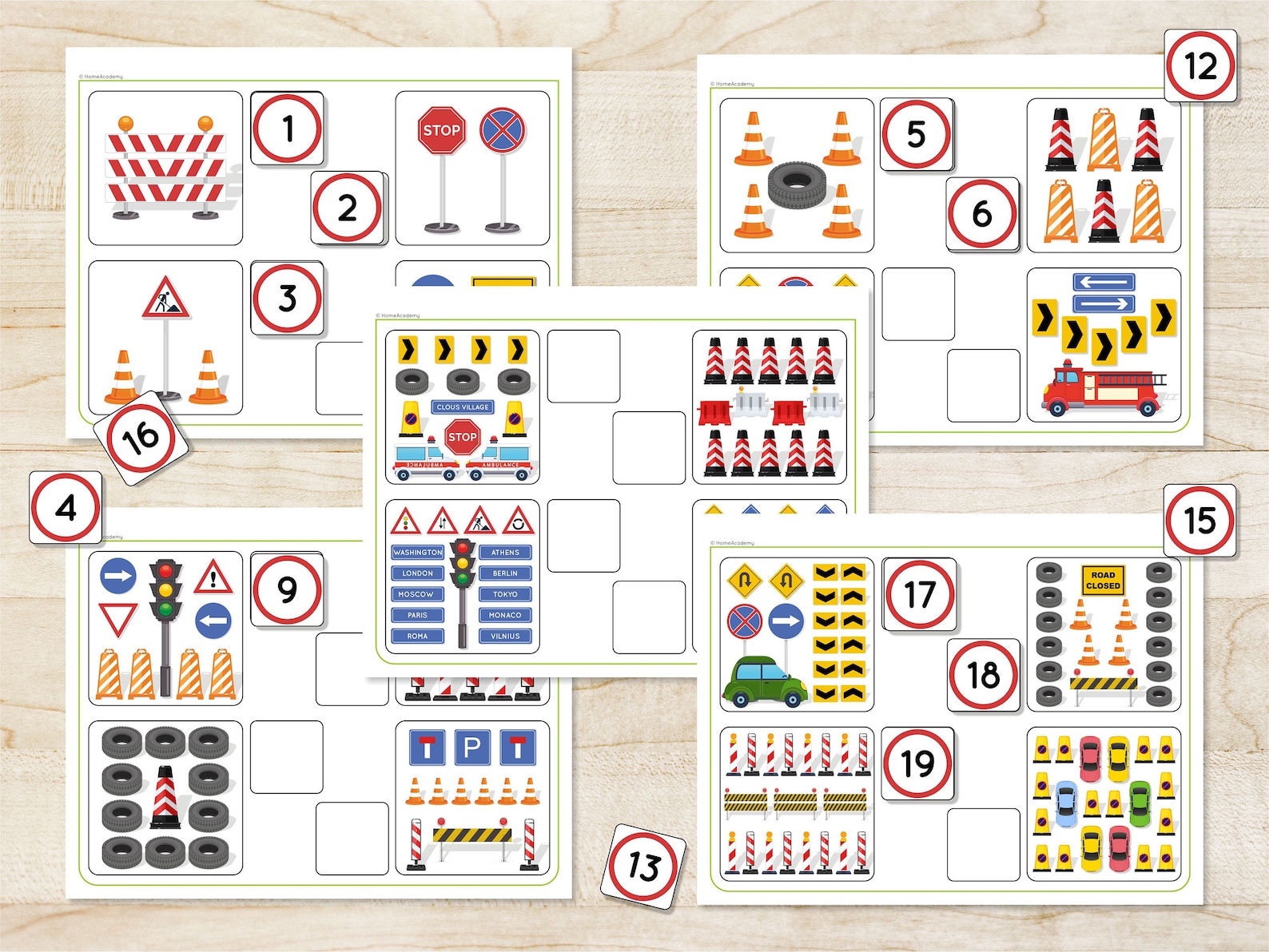 CARS Busy Book Toddler Learning Toy Printable Homeschool Worksheets ...