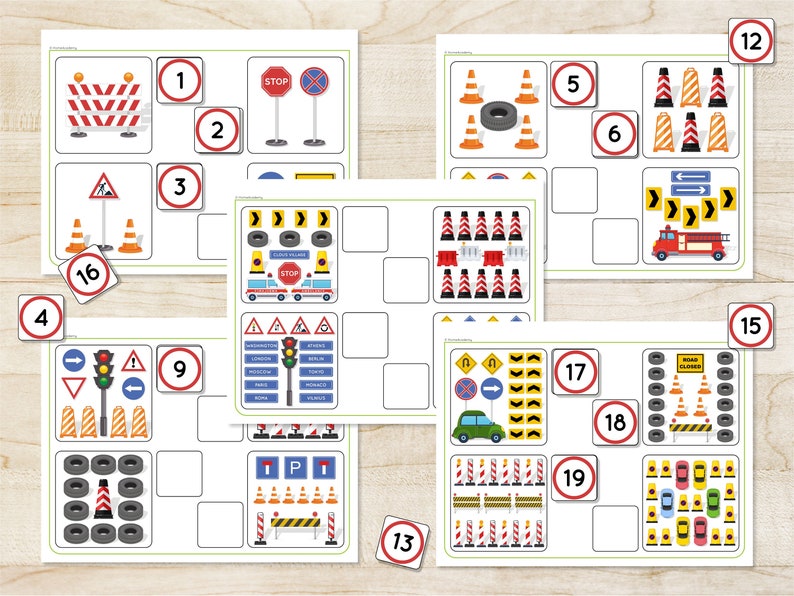 CARS Busy Book Toddler Learning Toy Printable Homeschool Worksheets ...