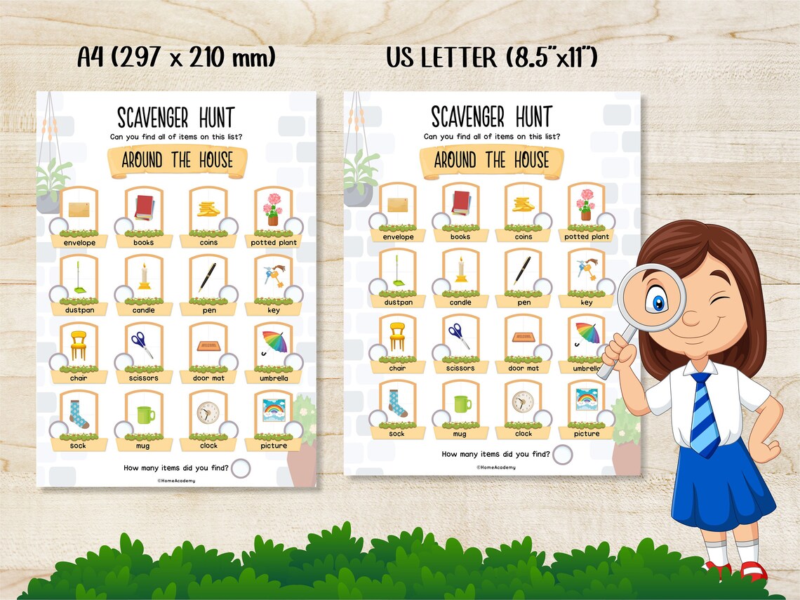 Printable SCAVENGER HUNT Bundle Printable Games for Kids Summer Toddler ...