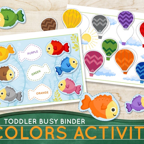 COLORS Toddler Busy Book Printable Toddler Learning Toy - Etsy