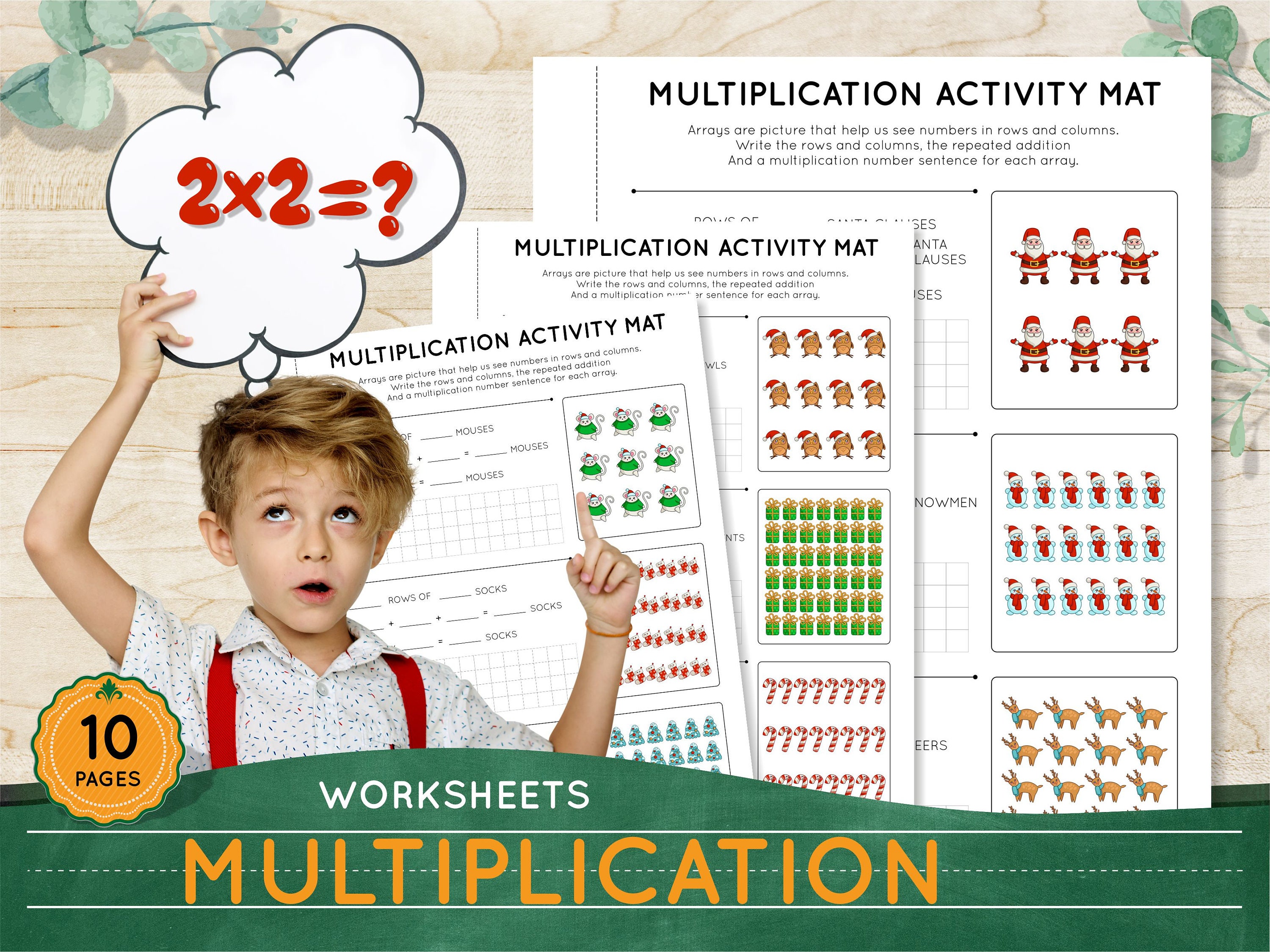 MULTIPLICATION Practice 2nd Grade Math Worksheets Printable ...