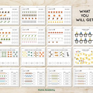 50 Printable Worksheets BUNDLE Alphabet, Shapes, Math and Other Fun ...