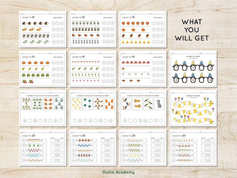 50 Printable Worksheets BUNDLE Alphabet, Shapes, Math and Other Fun ...