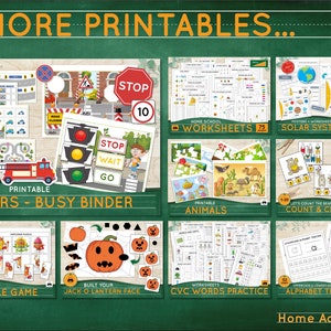 COLORS Toddler Busy Book Printable Toddler Learning Toy Kindergarten ...