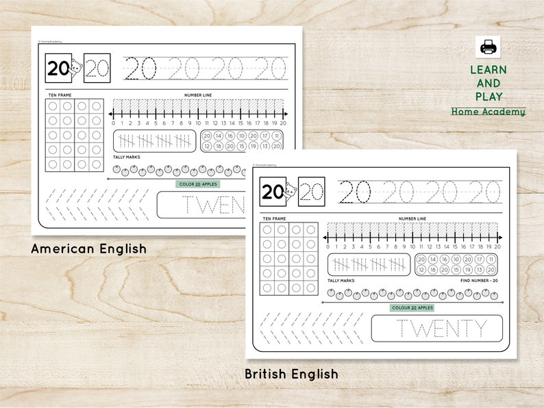 Learning Numbers 11-20 Printable Preschool Worksheets - Etsy