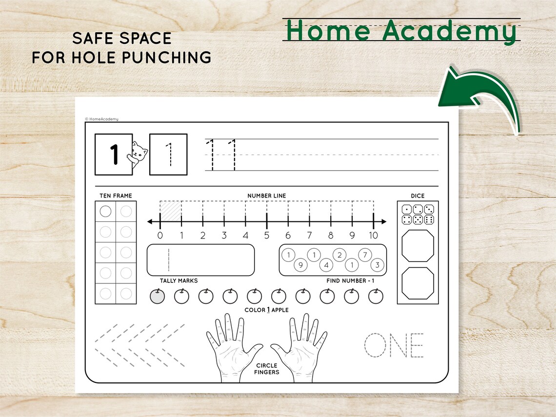 1-10 Number Tracing Book Printable Preschool Worksheets - Etsy