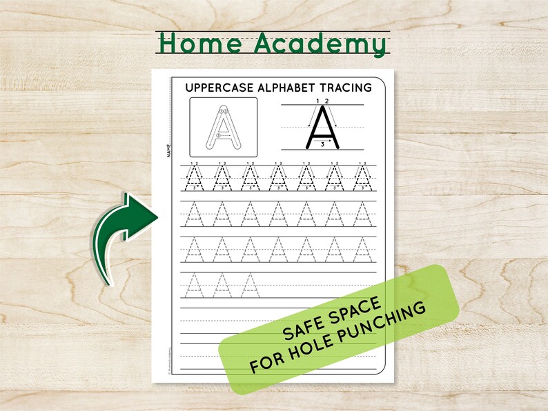 Printable 52 Alphabet Tracing Worksheets for Kids Preschool - Etsy