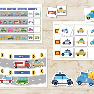CARS Busy Book Toddler Learning Toy Printable Homeschool Worksheets ...