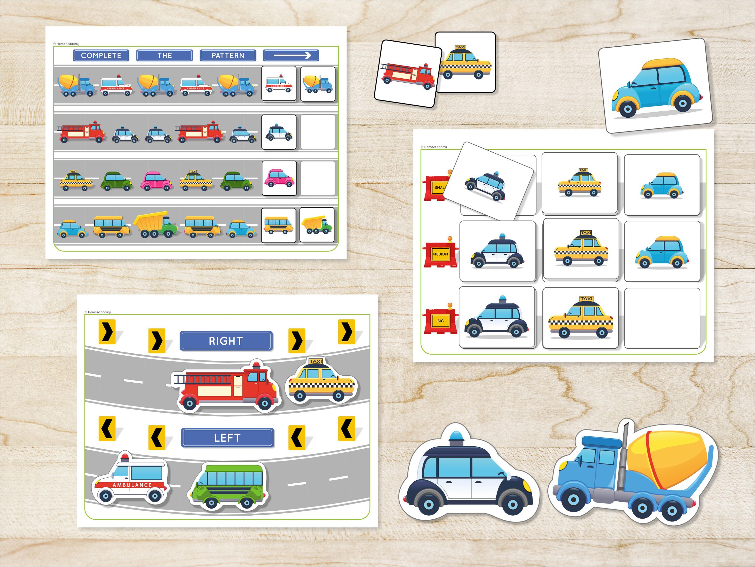 CARS Busy Book Toddler Learning Toy Printable Homeschool Worksheets ...